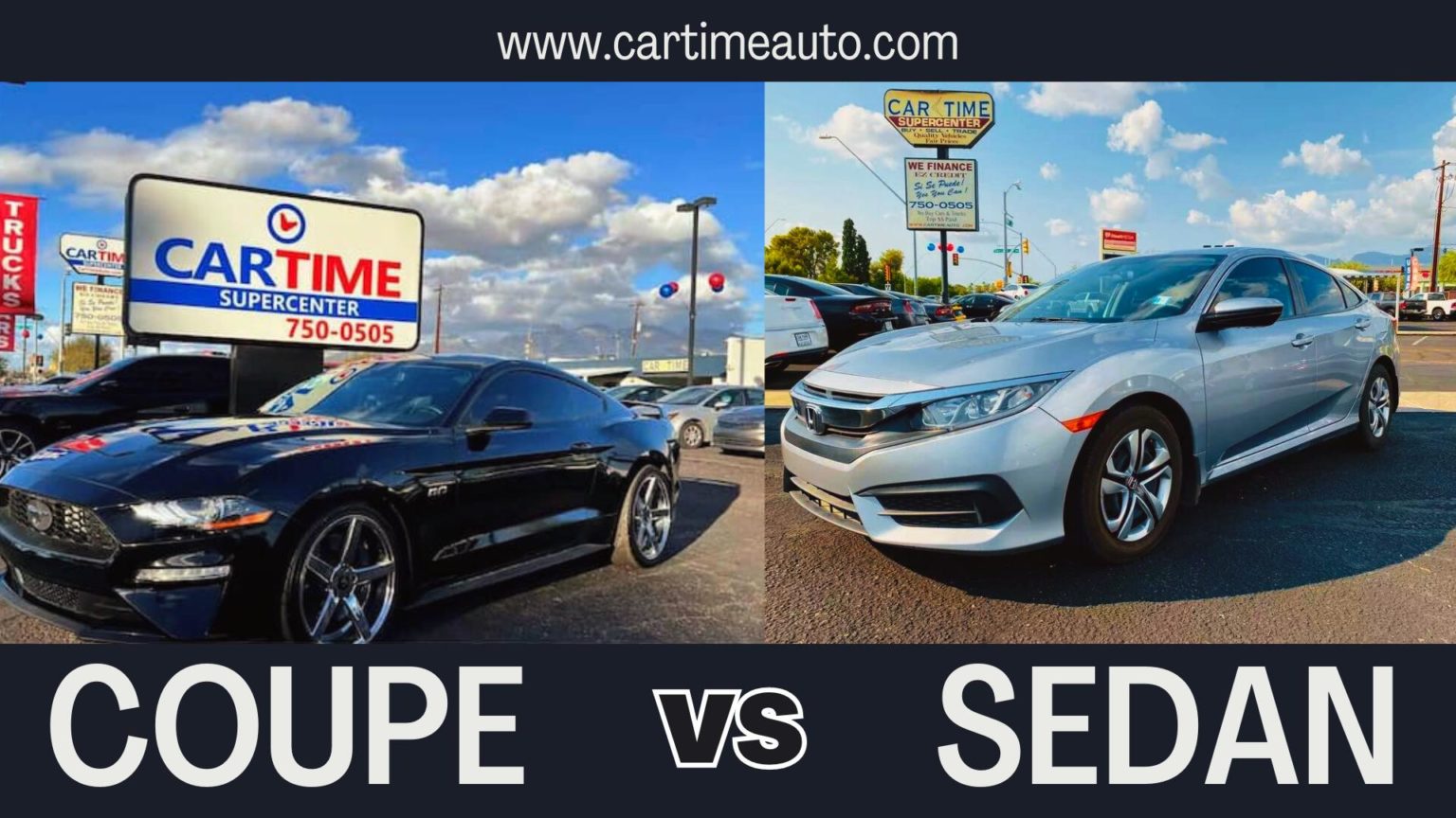 Coupe vs Sedan: What's the difference | Car Time Auto